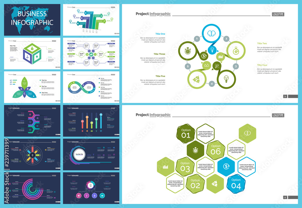 Inforgraphic slide templates for business presentation can be used for ...