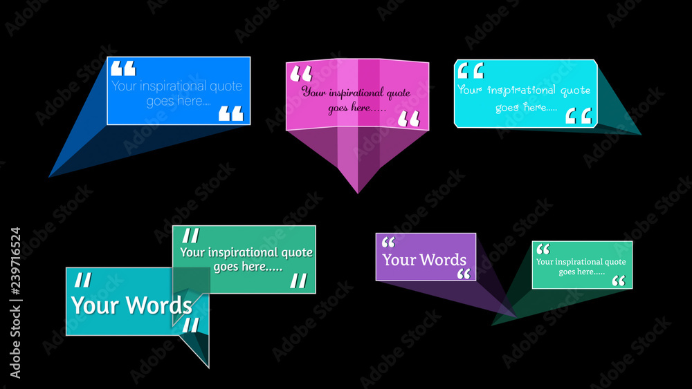 Pop Up Quotation Bubbles Stock Template | Adobe Stock