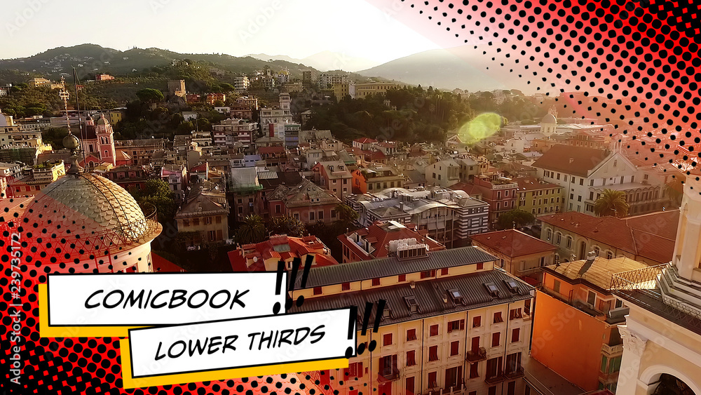 Comic Book Lower Thirds Stock Template | Adobe Stock