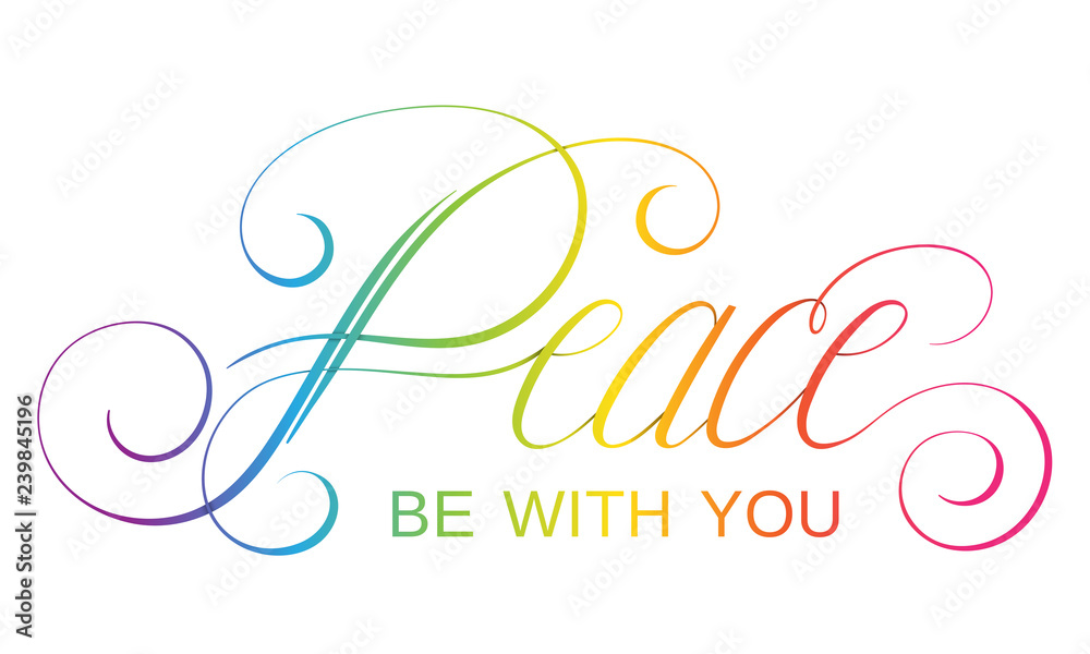 PEACE BE WITH YOU brush calligraphy banner Stock Vector | Adobe Stock