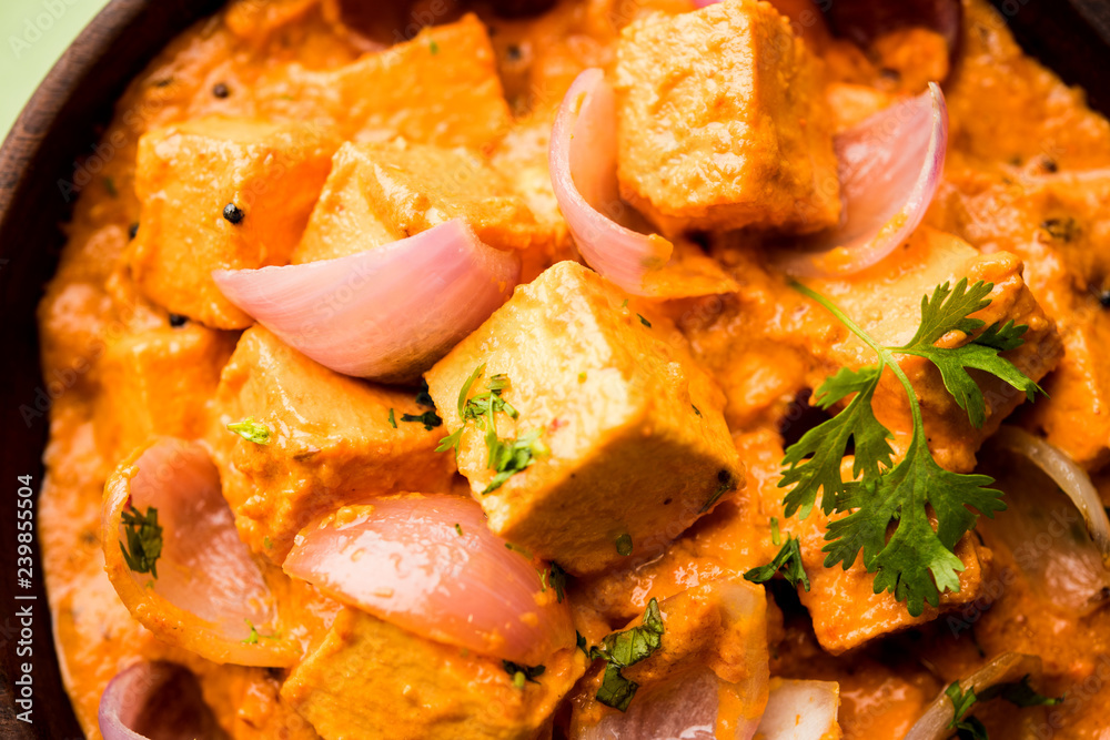 Paneer Do Pyaza is a popular punjabi vegetarian recipe using cubes of ...