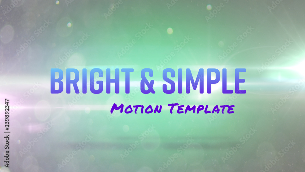 Simple Titles Stock Template | Adobe Stock