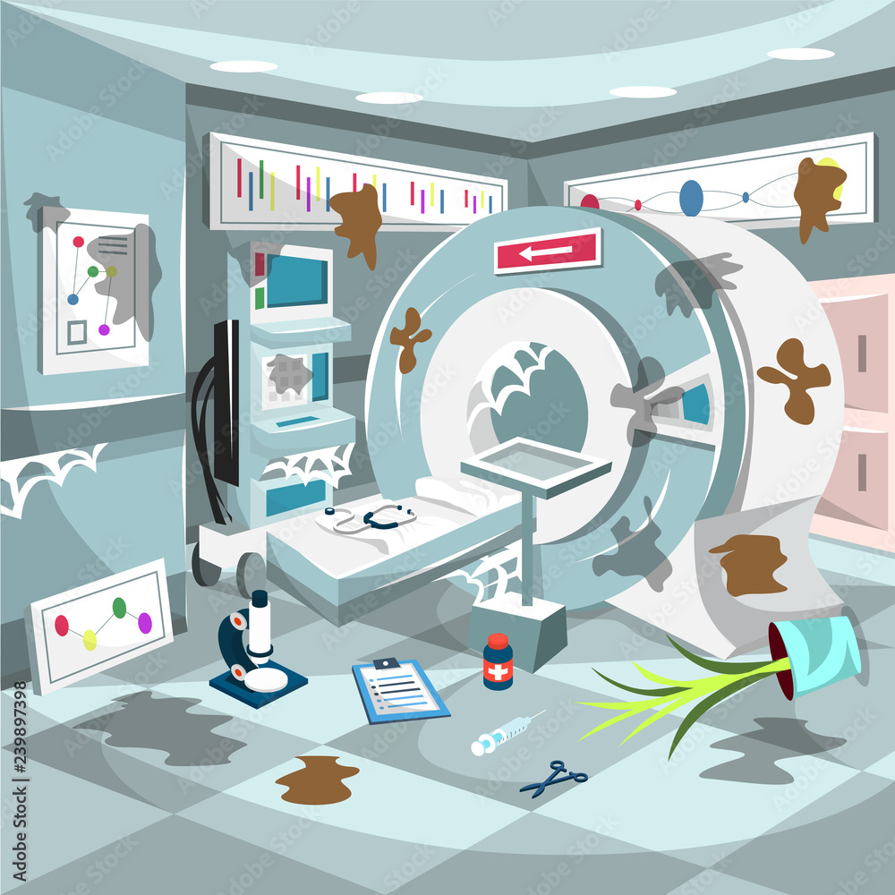 Dirty Chemotherapy Hospital Cancer Treatment Room with Full ...