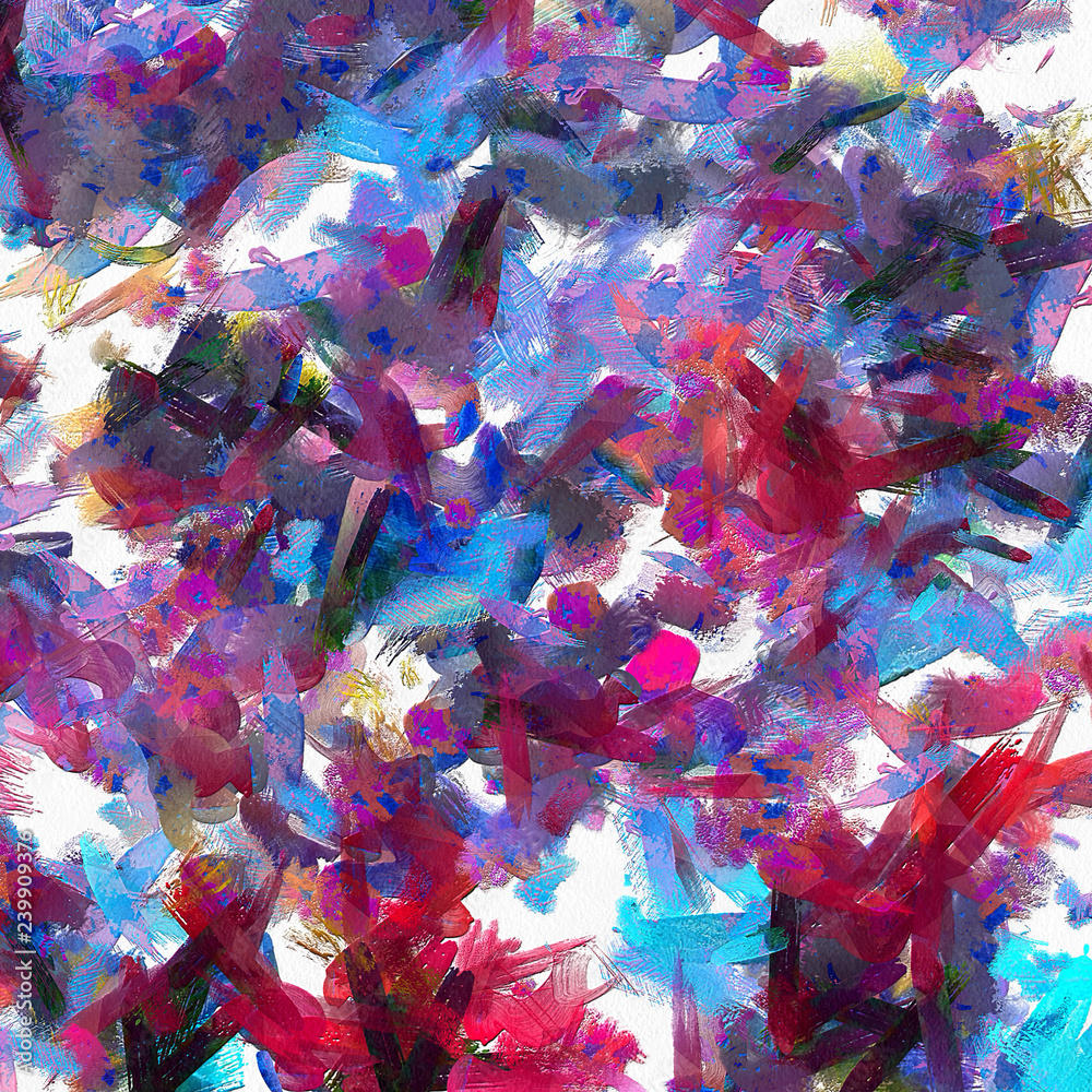 Abstract colorful stripes. Digital design painting impressionism ...