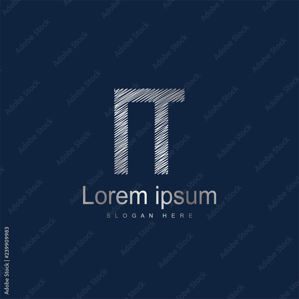 Initial Letter NT Logo Template Vector Design Stock Vector | Adobe Stock