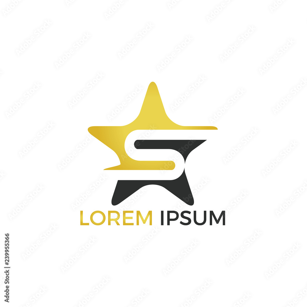 S letter Star concept logo design. Stock Vector | Adobe Stock