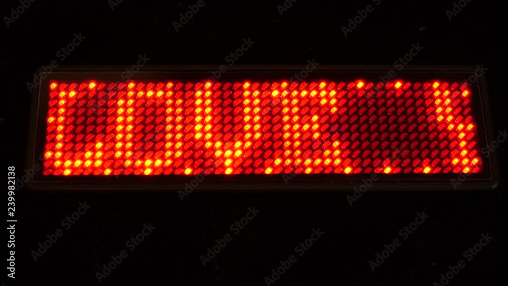'I love you' and heart sign as scrolling LED display. vídeo do Stock ...