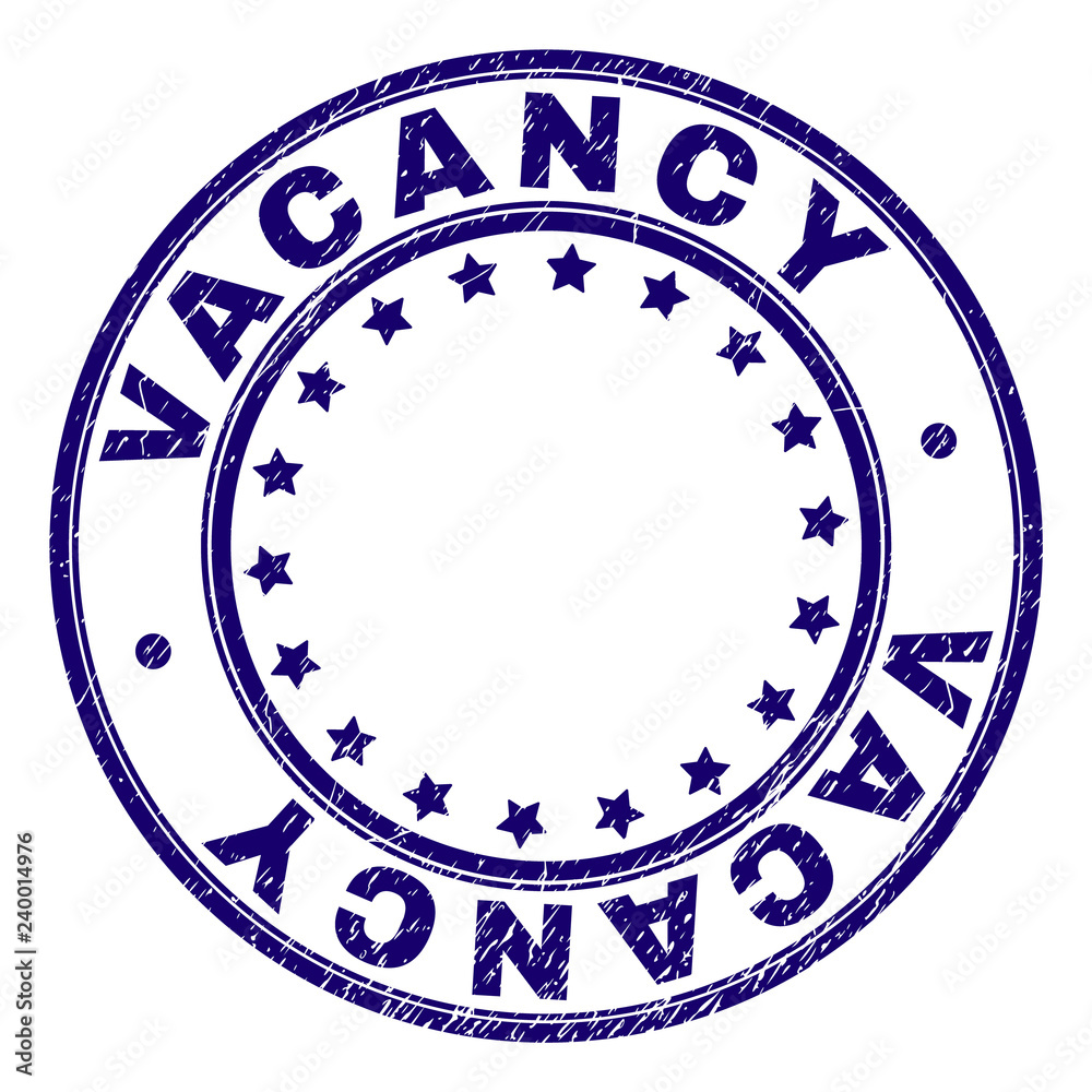 VACANCY stamp seal watermark with distress texture. Designed with ...