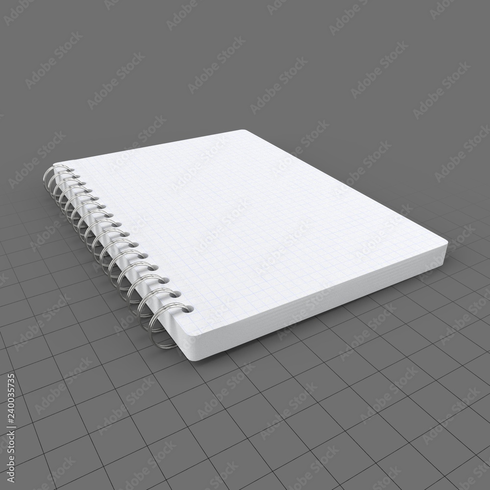 Spiral notebook Stock 3D asset | Adobe Stock