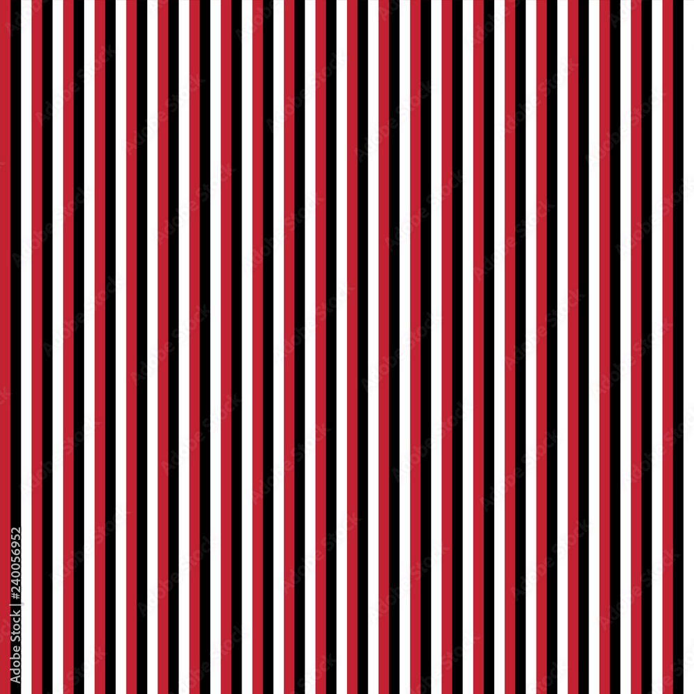 Red and Black Stripes Seamless Pattern - Red, white, and black vertical ...