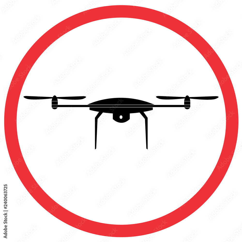 Drone zone, caution road symbol sign and traffic symbol design concept ...
