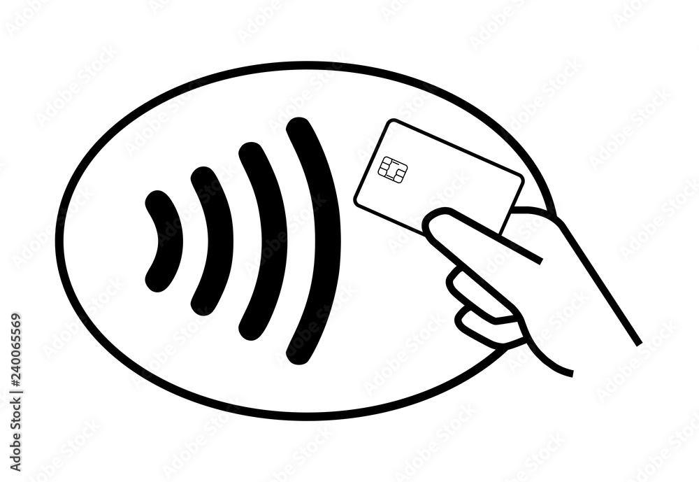 Paying With Contactless Payment System Stock Vector Adobe Stock paying-with-contactless-payment-system-stock-vector-adobe-stock