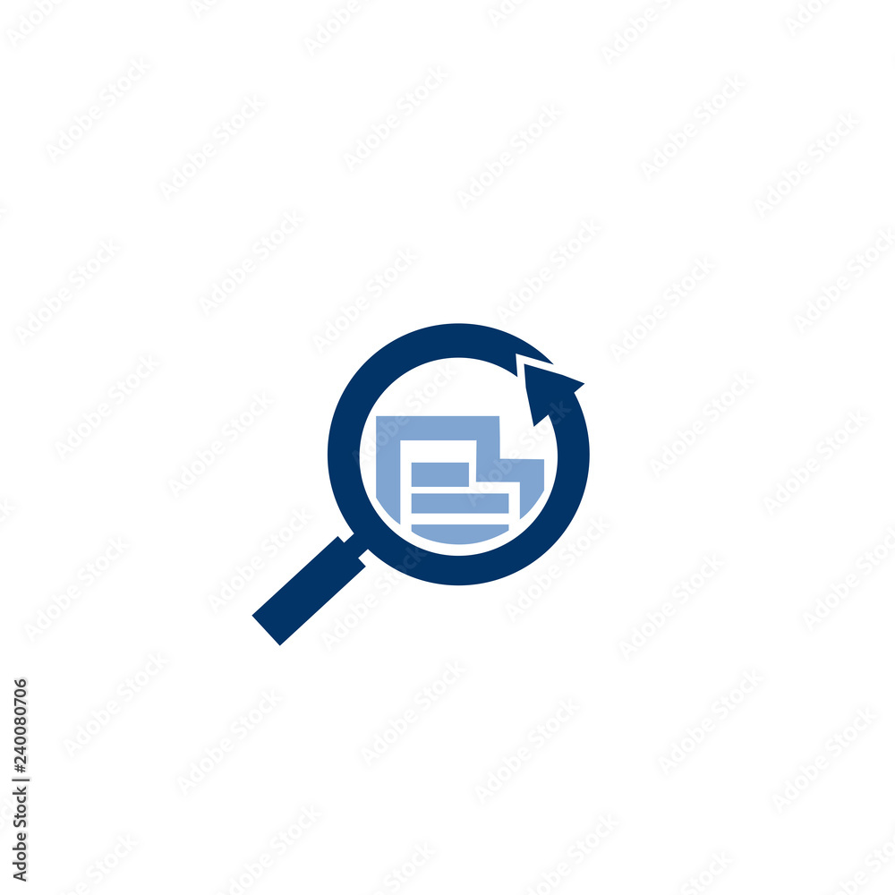 Vector illustration of search concept with office paper notes and ...