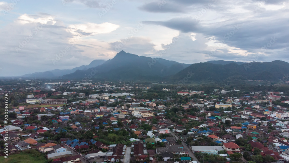Aerial view of Maesai dristict in chiangrai northernmost province of ...
