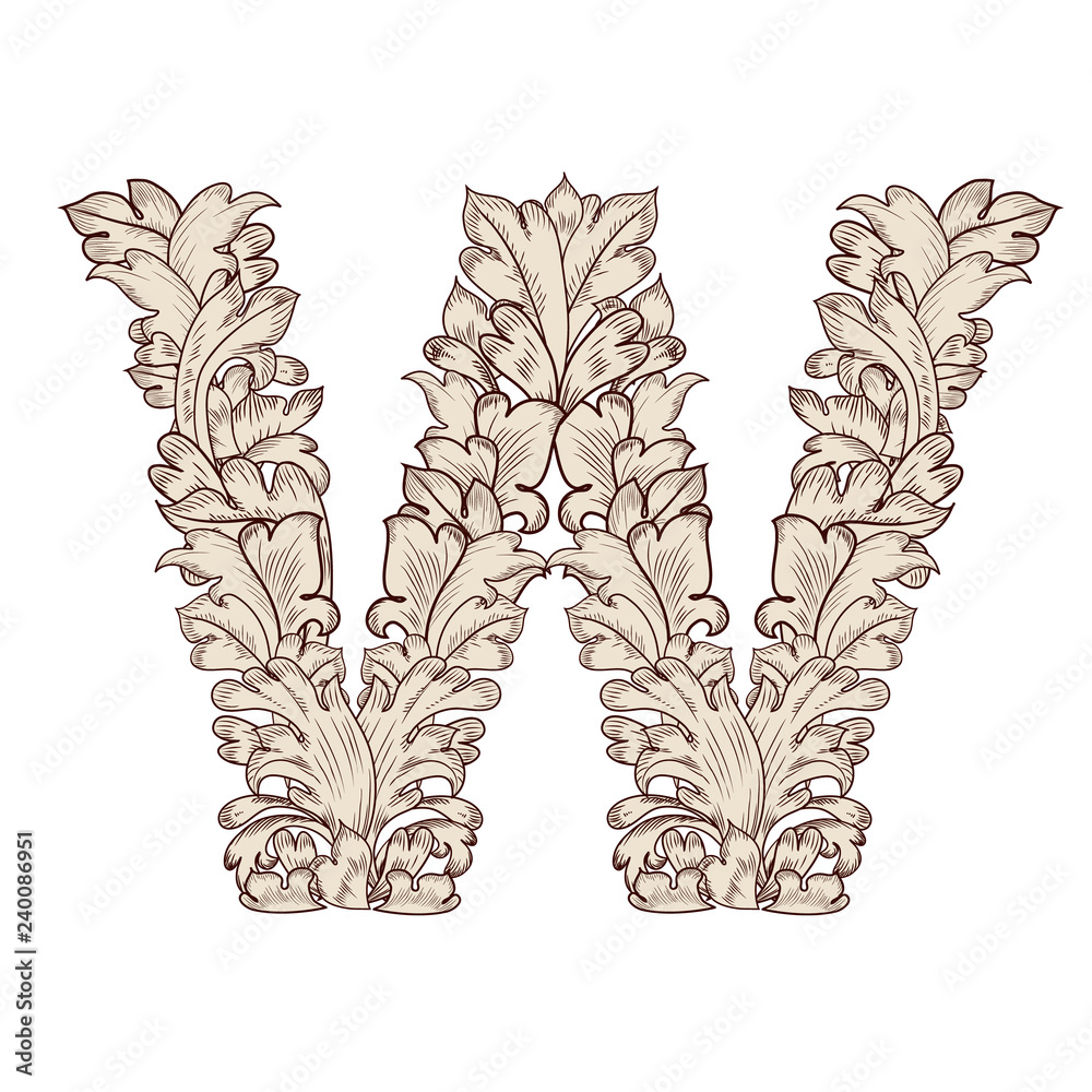 Fancy Letter W