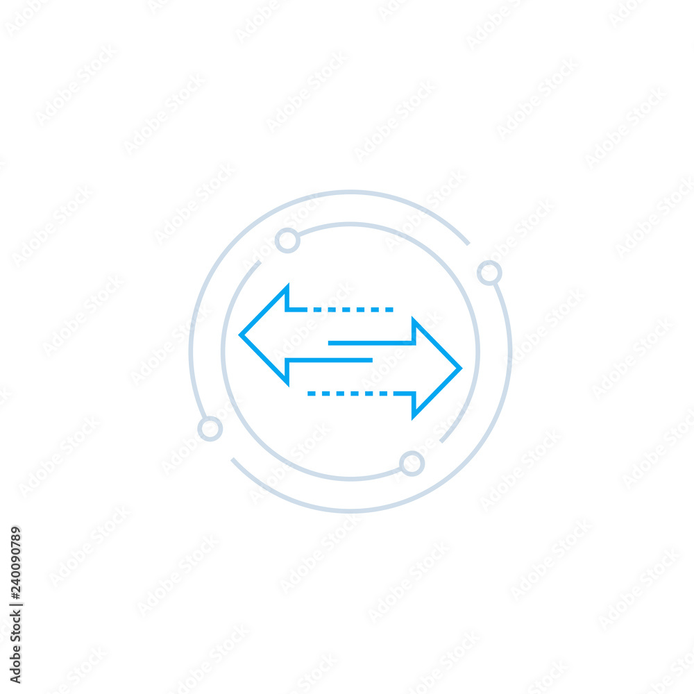 exchange vector icon with line arrows Stock Vector | Adobe Stock