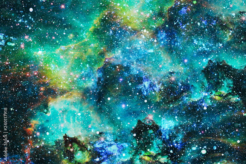 Futuristic abstract space background. Night sky with stars and nebula ...
