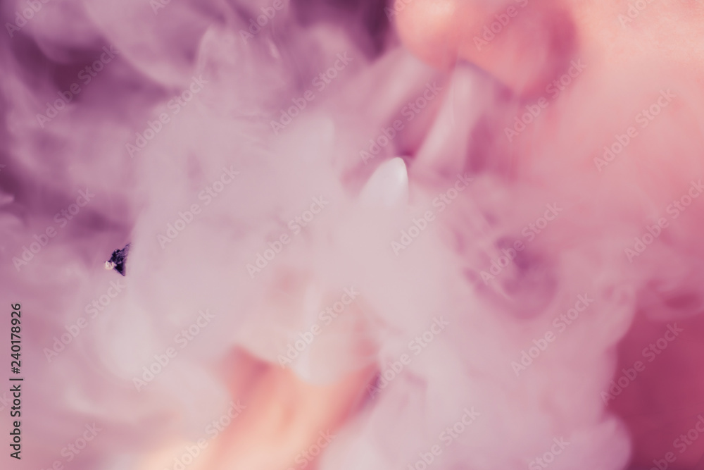 Pink Weed Smoke Background
