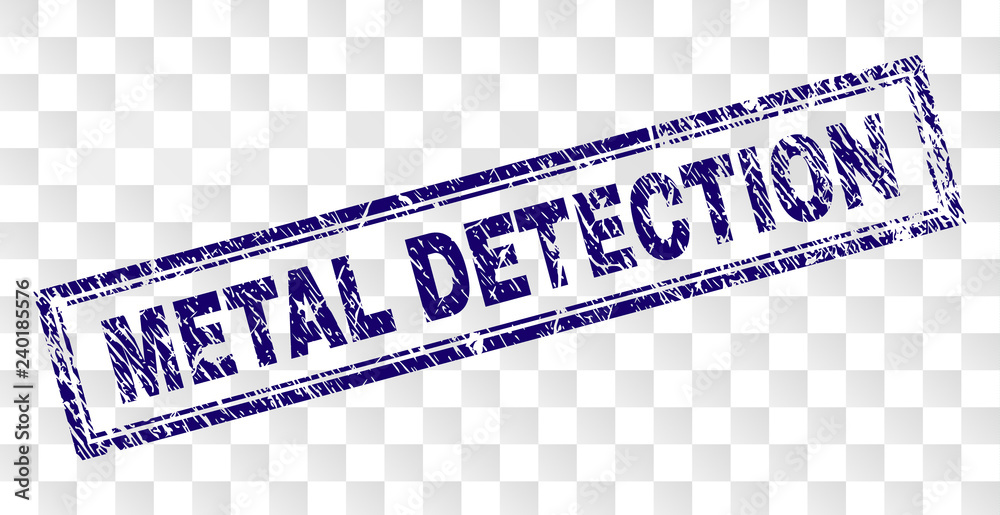 METAL DETECTION stamp seal print with dirty style and double framed ...