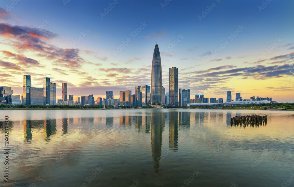 shenzhen city skyline Stock Photo | Adobe Stock