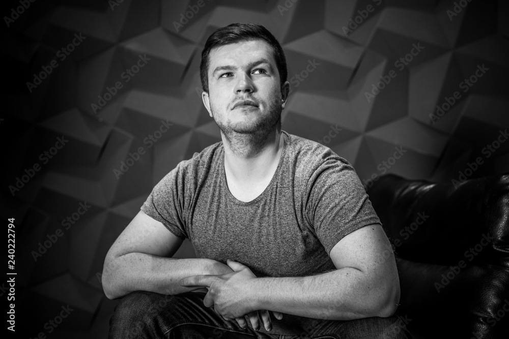 Sad lonely young man has no energy motivation in life depressed ...