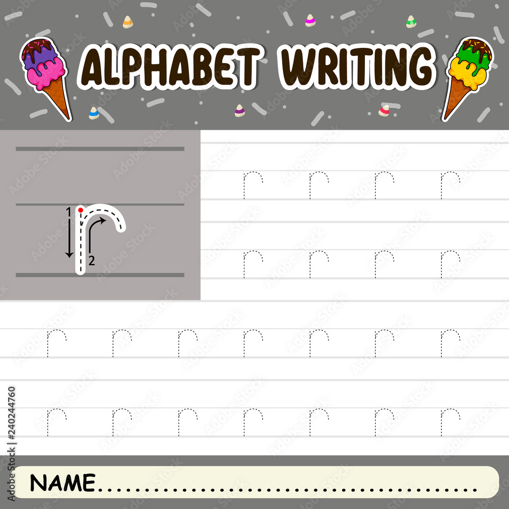 Alphabet writing A-Z Stock Vector | Adobe Stock