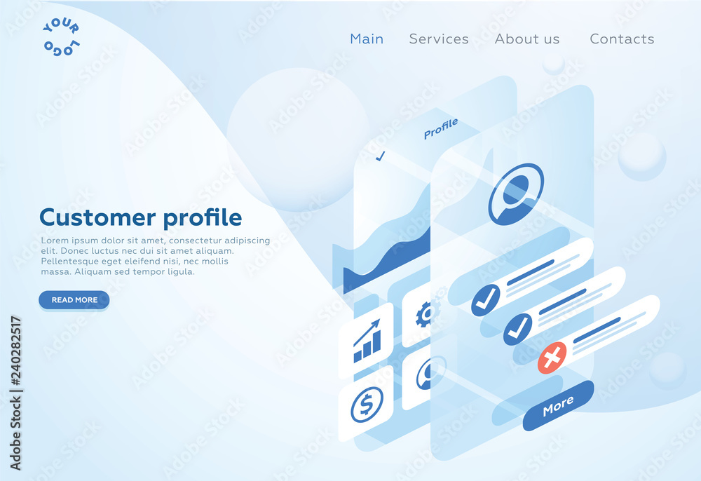 Build a customer profile in a mobile application. Data analysis and ...