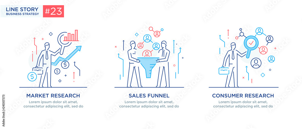 Set of illustrations concept with businessmen. Workflow, growth ...