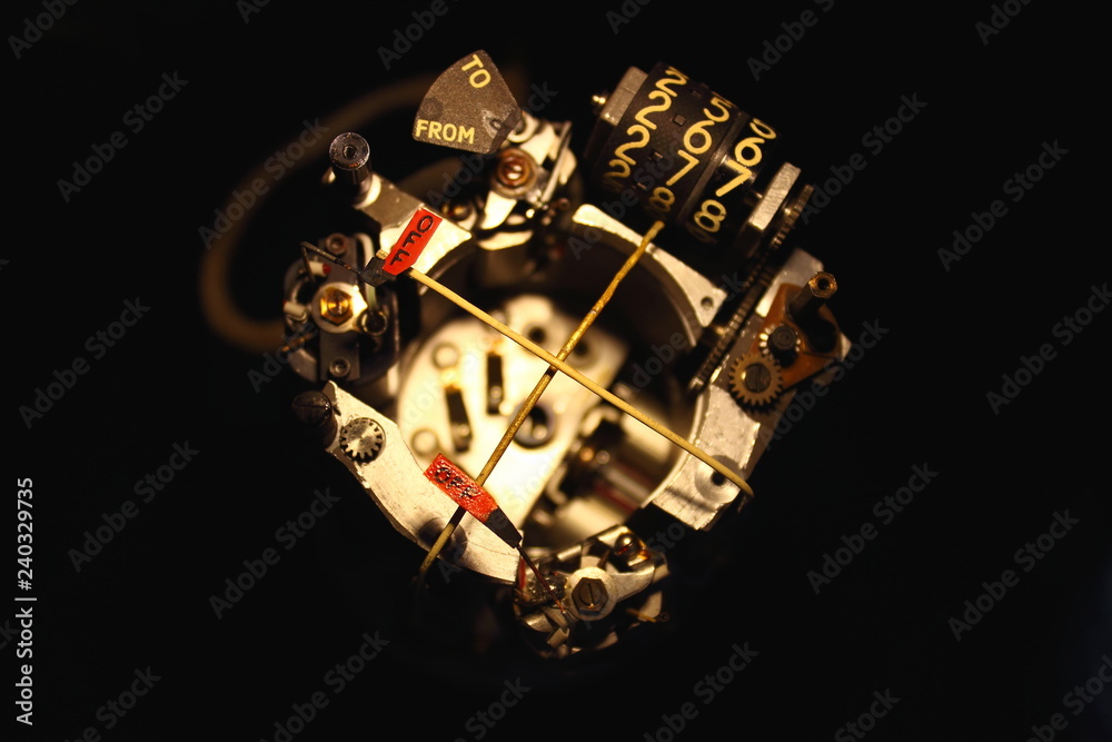 Course number part and structure of indicator of Avionics system. Stock ...