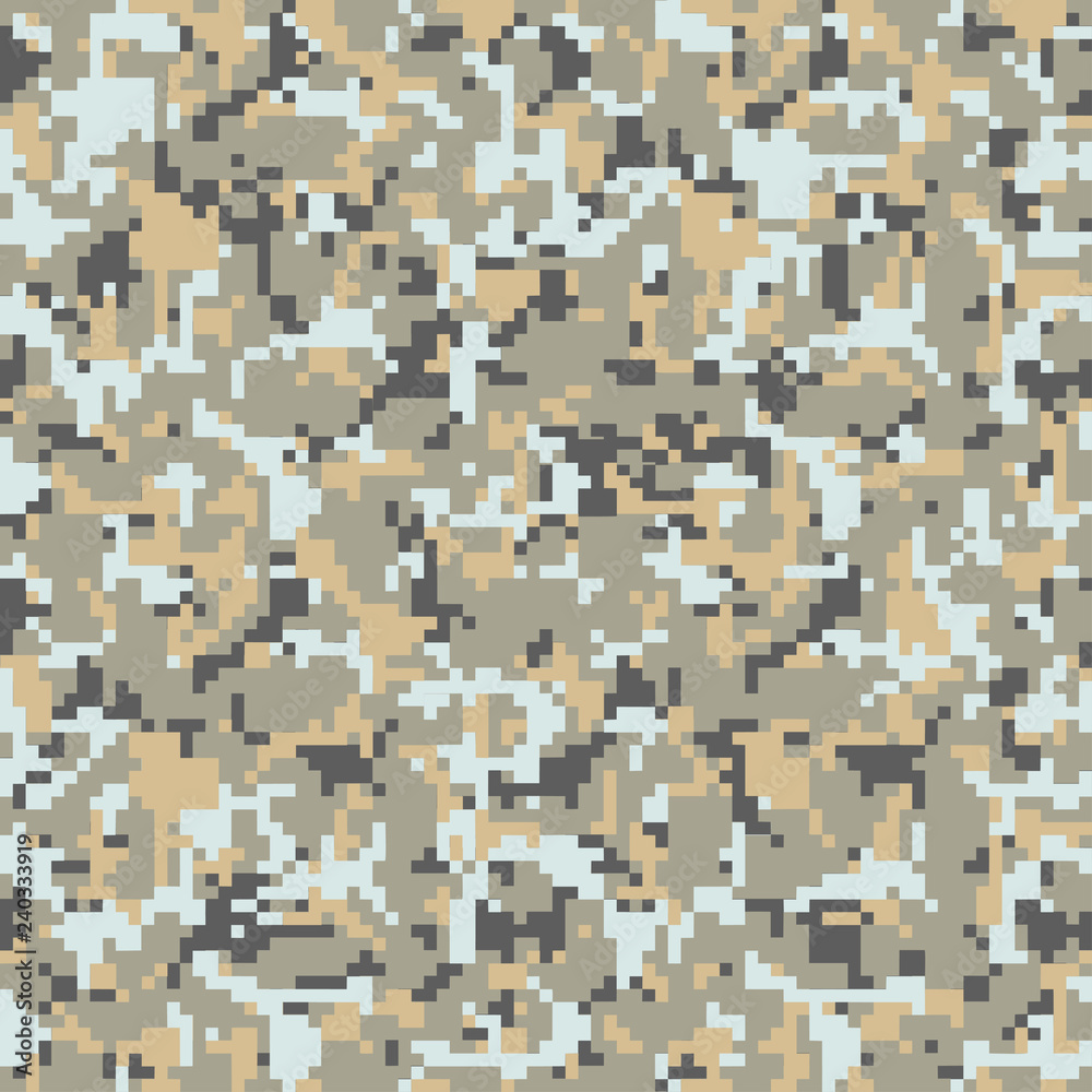 Digital camo background. Seamless camouflage pattern. Modern military ...