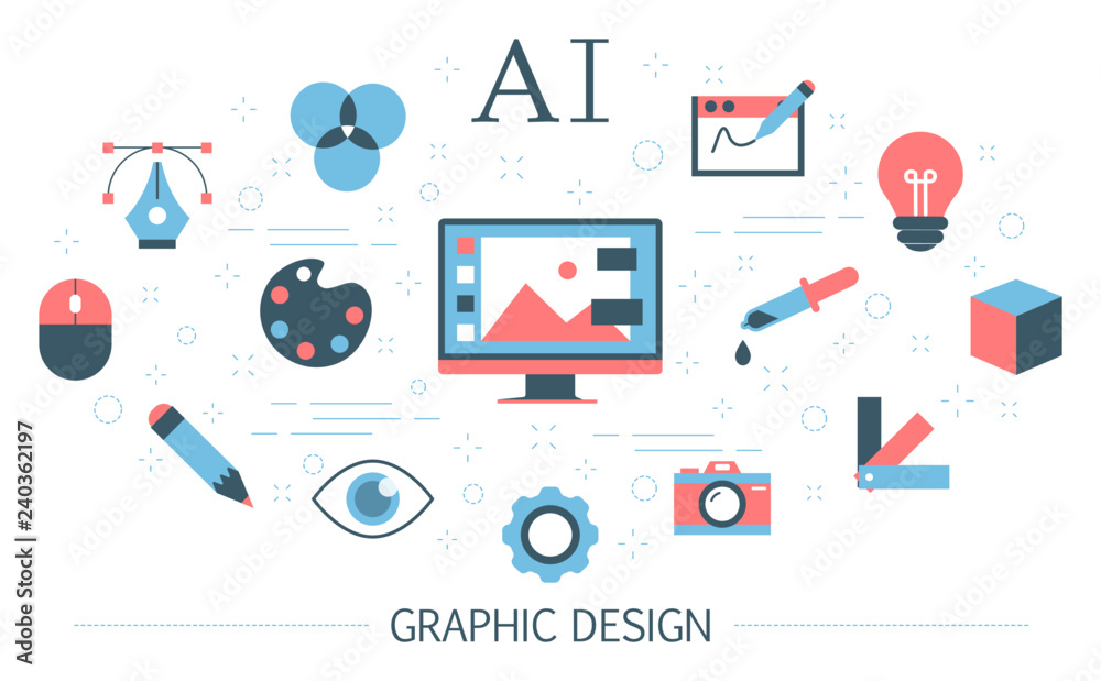 Graphic design concept Stock Vector | Adobe Stock