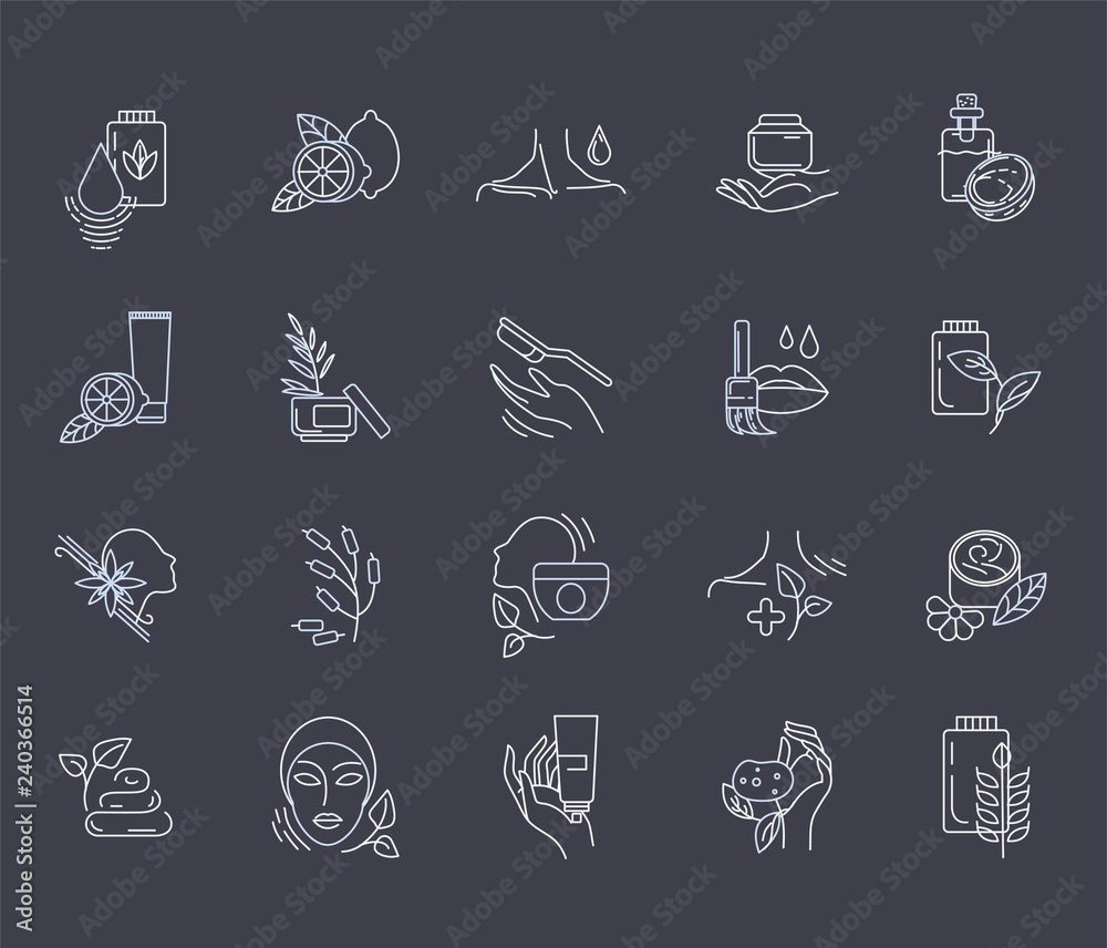 Vector icon and logo for natural cosmetics and care dry skin. Editable ...