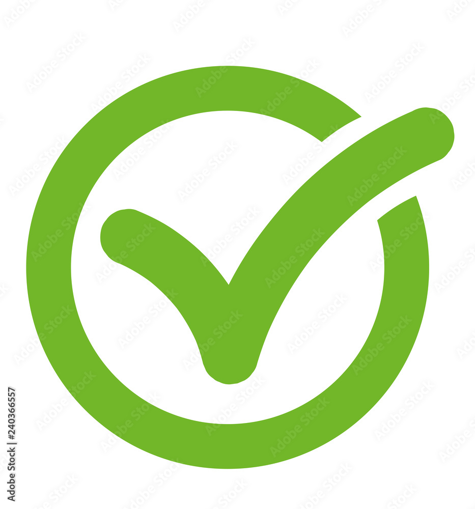 Check Mark Symbol Icon Check List Button Icon In A Circle Vector De
