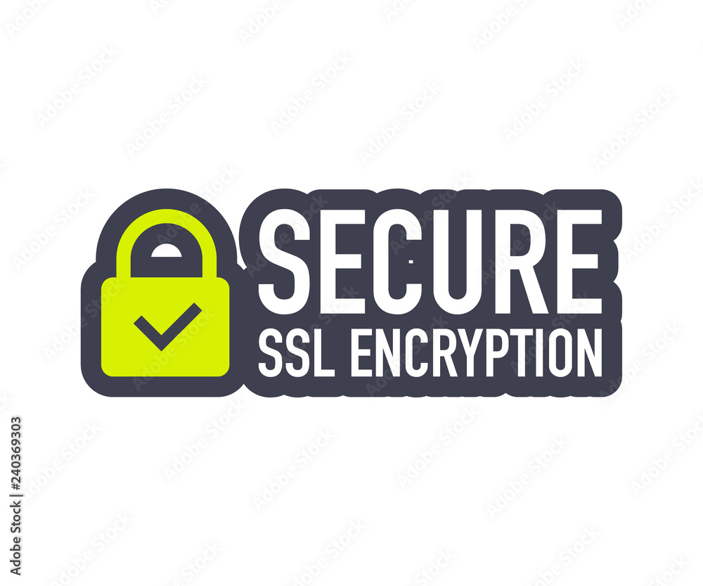 Secure connection icon vector illustration isolated on white background ...