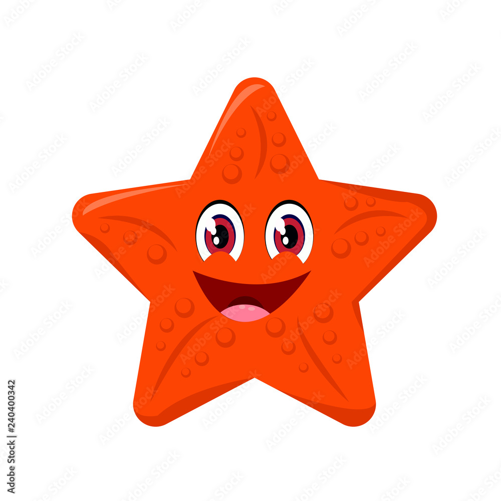 starfish cartoon or starfish Clipart cartoon isolated on white ...