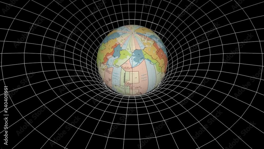 Earth timezones planet rotation space time bend pit funnel seamless ... Earth timezones planet rotation space time bend pit funnel seamless ...