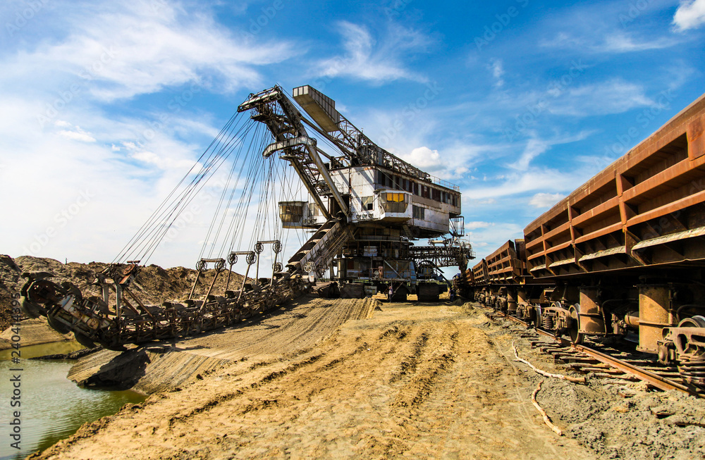 Giant excavator, giant stacker, absetzer Stock Photo | Adobe Stock