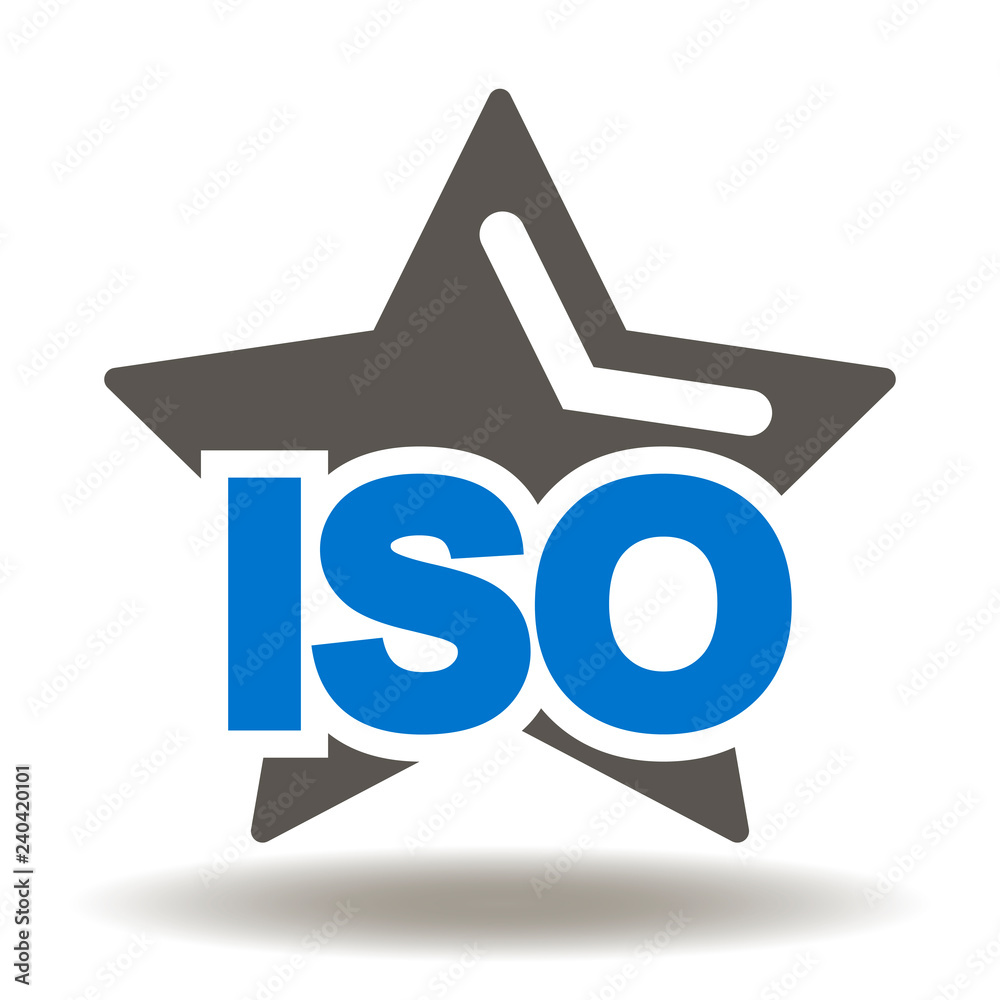 ISO Star Icon Vector. International Standard Quality Certified ...