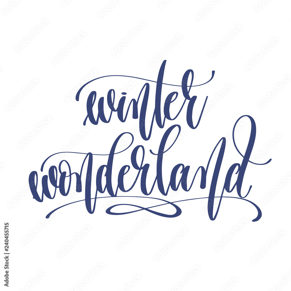 winter wonderland - hand lettering inscription text Stock Vector ...