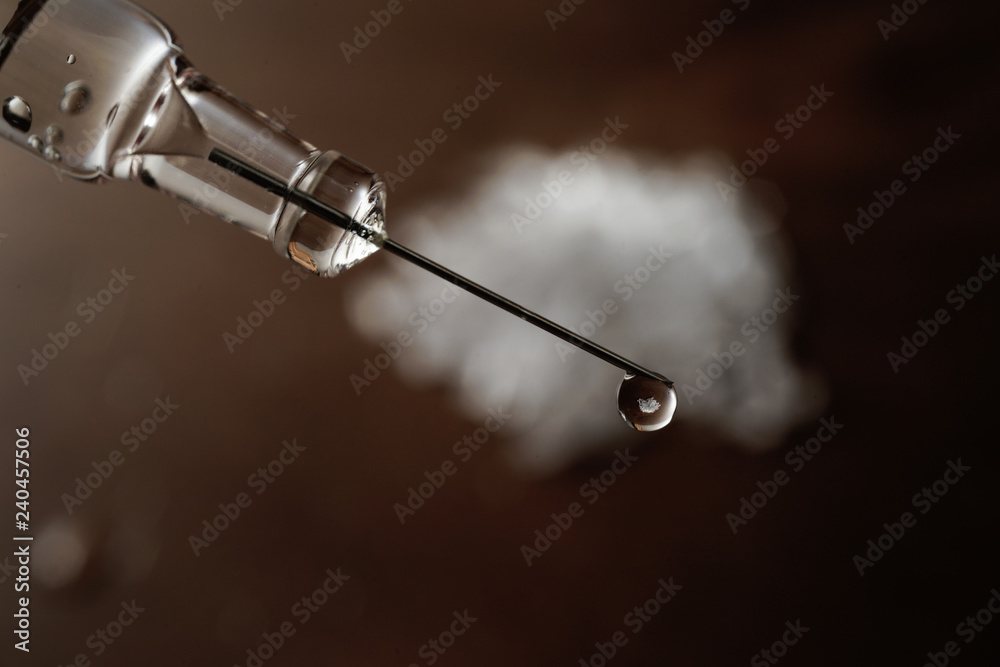 Hard crystal drugs and prohibited substances, syringes, cooked heroine ...