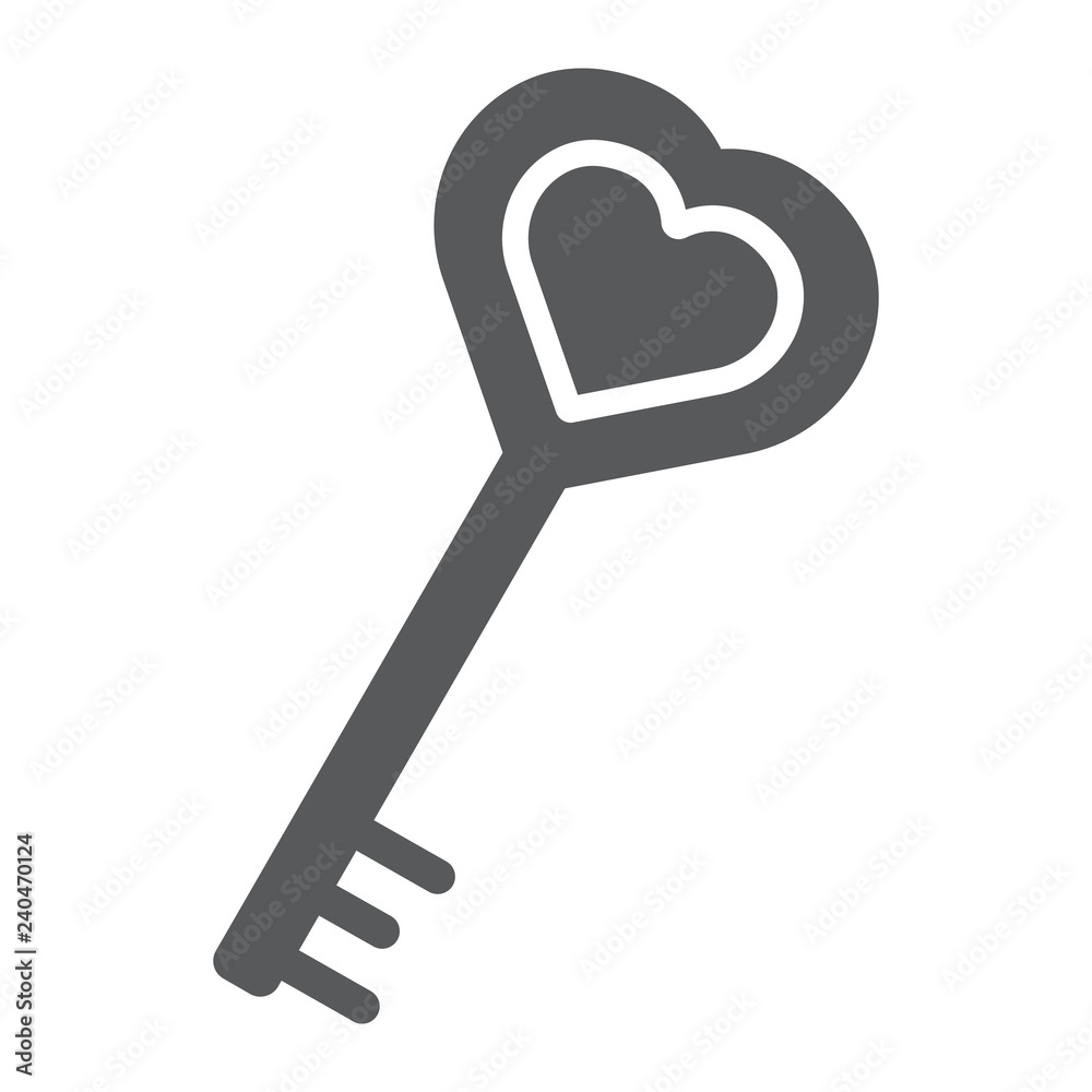 Heart Key Vector