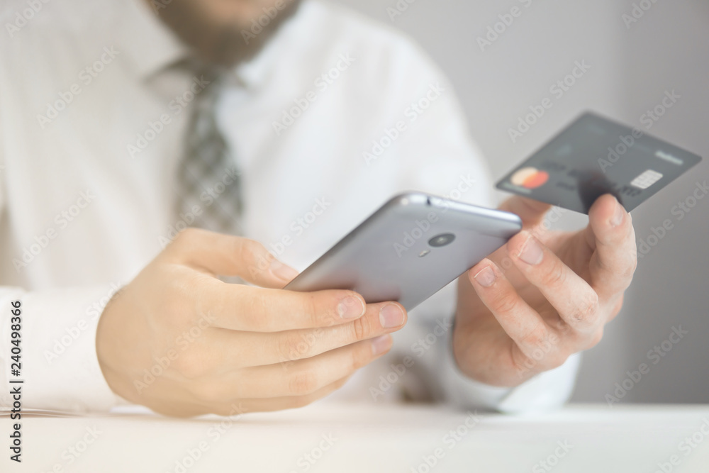 Online payments through the phone. Payment of goods online. Online ...