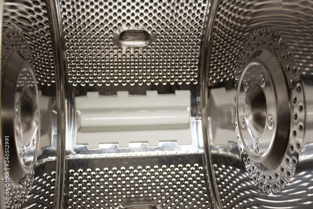 The drum of the washing machine with a vertical load, top-loading ...