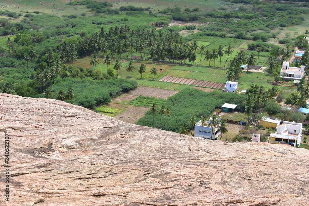 Dindigul, Tamilnadu, India - July 13, 2018: View of Dindigul from the ...
