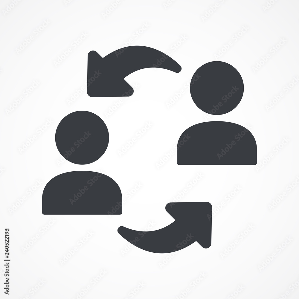 Exchange, arrows icon. Replacement, worker, arrow, business icon ...