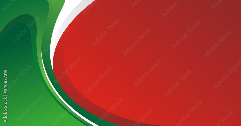 Red, Green and White abstract wavy background with blank space Stock ...