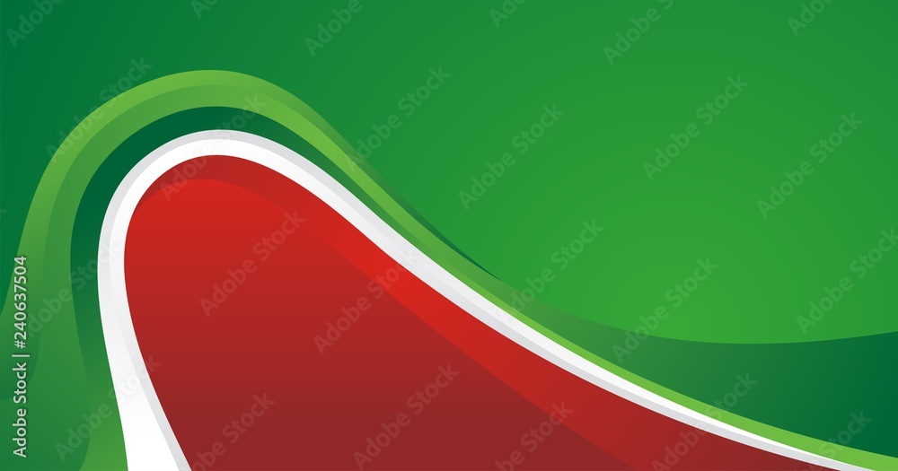 Red, Green and White abstract wavy background with blank space Stock ...