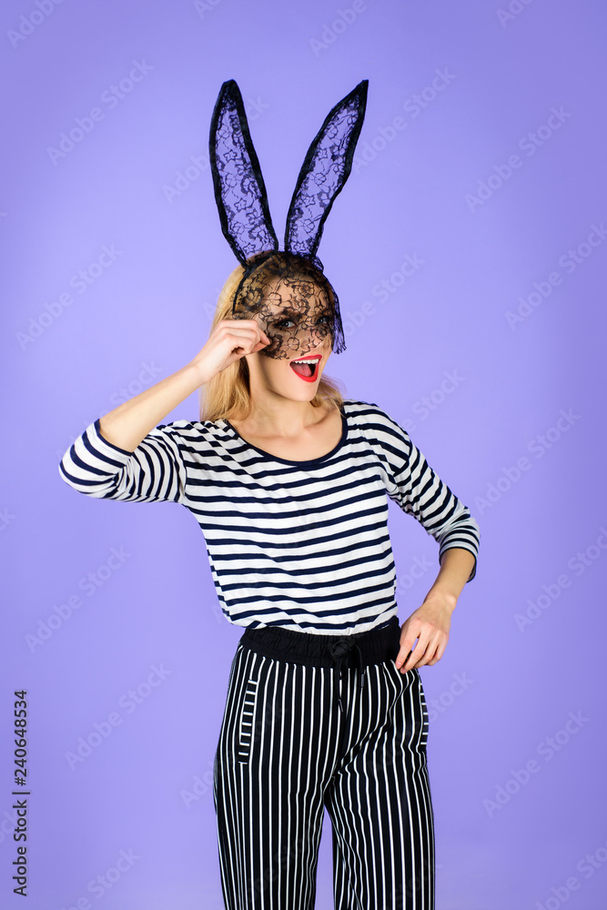 Black Bunny Ears Headband