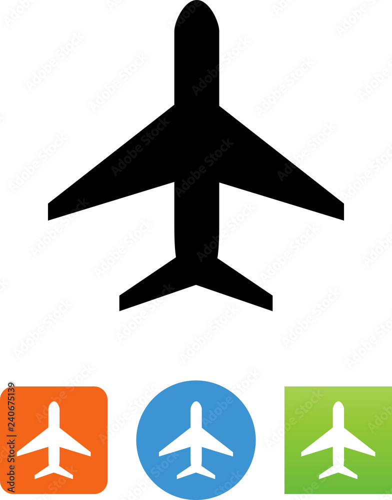 Airplane Icon - Illustration Stock Vector | Adobe Stock