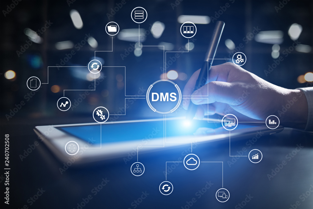 DMS Data management system structure. Document flow and information ...